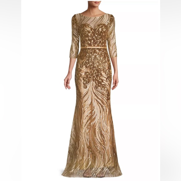 Basix | Dresses | Basix Metallic Gown | Poshmark